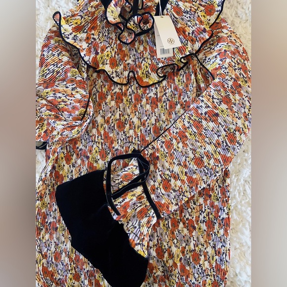 Tory Burch | Tops | Nwt 498 Tory Burch Runway Pleated Ruffle Blouse ...